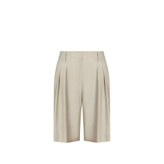 Saison 1865 Short à pinces VERDA en laine et soie