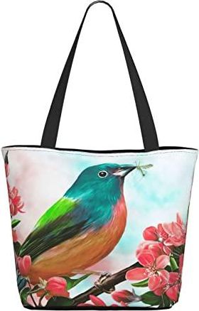 AOOEDM Spring Bird-1 Sac &agrave; provisions pour femme 13 x 11 x 7 pouces. Le cadeau parfait pour la Saint-Valentin. Cest de la Saint-Valentin pour maman, fille, &eacute;