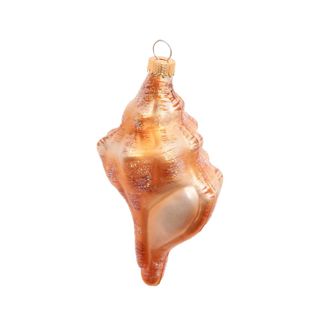 Krebs Glas Lauscha Weihnachtsdekoration/Christbaumschmuck aus Glas - Seeschnecke - Farbe: Mehrfarbig - Gr&ouml;&szlig;e: ca. 11,5 cm