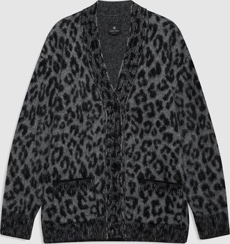 Anine Bing Cardigan Banks Leopard