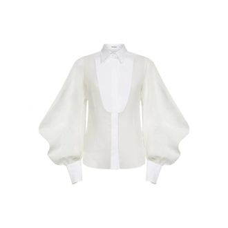 Brunello Cucinelli Femme, Blouses et Chemises, Blanc, Taille: 40 FR Chemise