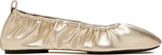 St.Agni Ballerinas mit Raffungen - Gold