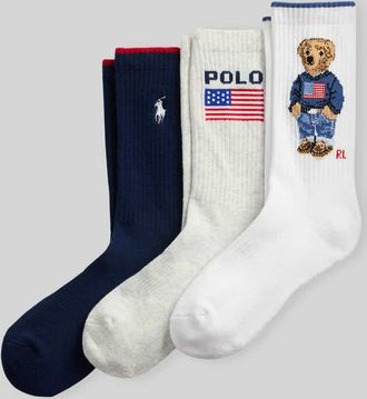 Polo Ralph Lauren Socken aus Baumwoll-Mix mit Logo-Stitching im 3er-Pack