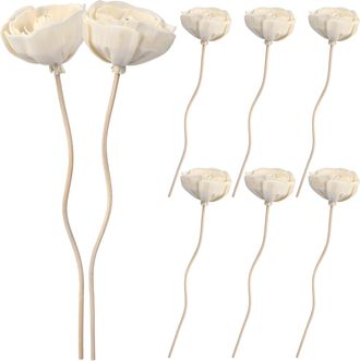 Angoily 8 Stück Diffusor-Blumen, ätherische Öle aus Rattan, Blumen-Diffuser mit Rattanstäbchen für Raumduft und Heimdekoration
