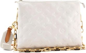 Louis Vuitton Coussin Bag Monogram Embossed Lambskin PM crossbody bag - Blanc