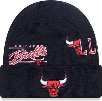 New Era Bonnet dhiver Beanie - Multi Patches Chicago Bulls