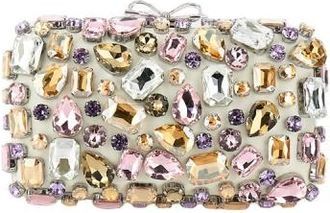 Self Portrait Femme, Sacs, Multicolore, Taille: ONE Size Multi Crystal Embellished Clutch