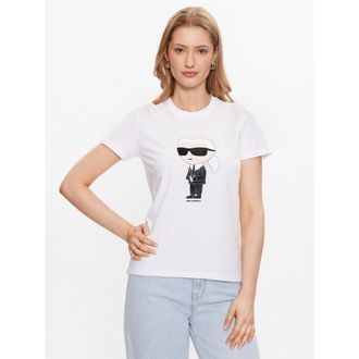 Karl Lagerfeld T-Shirt Ikonik 2.0 Karl 230W1700 Wei&szlig; Regular Fit