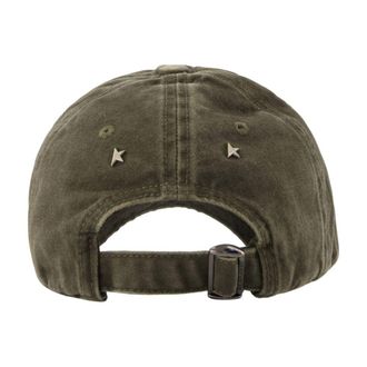 Golden Goose Unisex Journey Cap - Golden Goose Deluxe Brand Cotton Khaki Accessories Hats