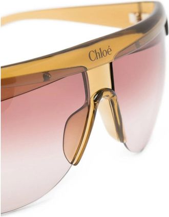 Chlo&eacute; CH0416S-005 Gradient-Lens Shield Sunglasses - Pink