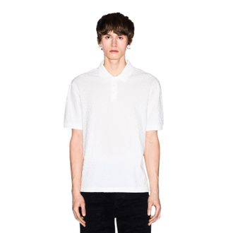 A|X Armani Exchange Poloshirt f&uuml;r Herren, Mit Kragen (Naturwei&szlig;)