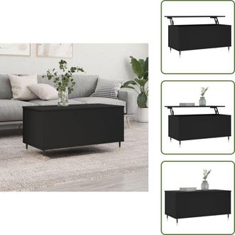 vidaXL Couchtisch Schwarz 90x44,5x45 cm Holzwerkstoff - Eleganter Couchtisch - Wohnzimmerstil - Holzwerkstoff M&ouml;bel - tv Stand - Beistelltisch