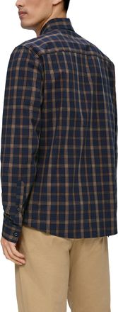 s.Oliver Herren Hemd Langarm Blue XXL