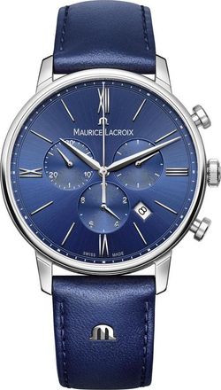 Maurice Lacroix Eliros Chronograph, Blau, Quarz Herrenuhr EL1098-SS001-410-1
