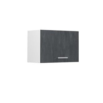 Vicco el&eacute;ment Haut de Cuisine R-Line, B&eacute;ton Noir/Blanc, 60 cm Plat