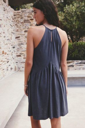 Next Minikleid Hochgeschlossenes besticktes Minikleid mit Spiegel (1-tlg)