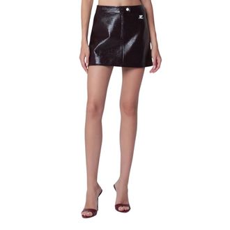 Courr&egrave;ges Femme, Jupes, Rouge, Taille: 38 FR Vinyle Reedition Skirt