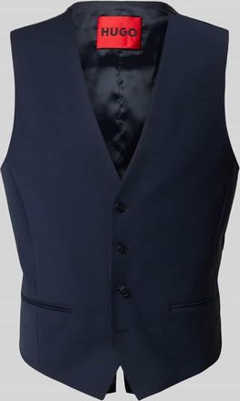 HUGO BOSS Anzugweste mit Paspeltaschen