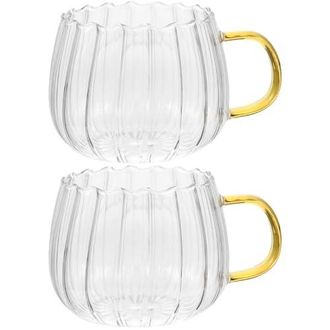 Amosfun Tasse &Agrave; Lait En Verre Borosilicate Transparent Avec Poign&eacute;E Ergonomique 15.6 Cm Verre &Agrave; Petit-D&eacute;Jeuner Pour Caf&eacute; Th&eacute; Et D&eacute;Coration De Table
