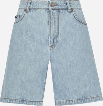 Dolce & Gabbana Bermudas Aus Baumwolldenim - Frau Denim Mehrfarbig 36