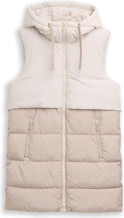 Tom Tailor Damen 1047525 Steppweste im zweifarbigen Design, 32208-Soft Taupe Grey, 3XL