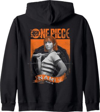 OnePiece Nami Etched Portrait Offiziell lizenziert Kapuzenjacke