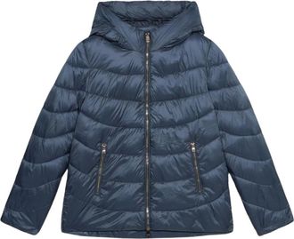 Oltre Femme, Vestes, Bleu, Taille: 38 FR Puffy Bag Down Jacket