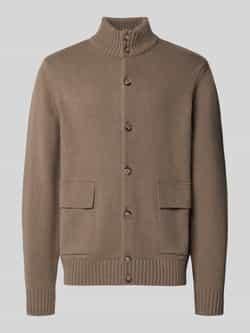 Maerz Strickjacke aus Wolle mit Stehkragen