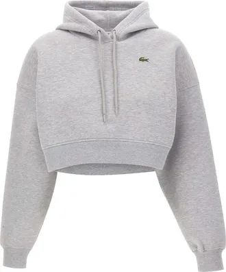 Lacoste SweaT-shirt &agrave; capuche court - Femme - Sweatshirts et sweats &agrave; capuche - Gris - Taille: 40 FR