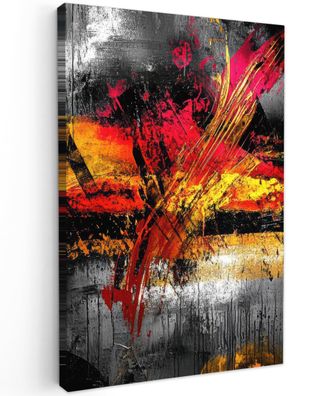 MuchoWow © Wandbilder Groß 80x120 cm XXL Schlafzimmer Home Deko Wohnung Bild Wohnzimmer Fotoleinwand Wand Bilder Leinwand Wall Decor Kunst - Schwarz - Abstrakt