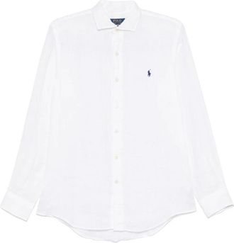Polo Ralph Lauren Homme, Chemises, Blanc, Taille: 2XL Chemise Blanche avec Motif Pony