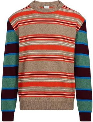 Paul Smith Pull ray&eacute; col rond en laine