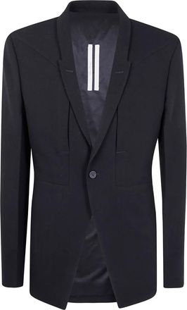 Rick Owens Wolljacke mit einem Knopf - Schwarz