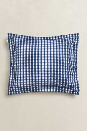GANT Wohnaccessoires Seersucker Kopfkissenbezug mit Karomuster (70x100) VINTAGE Blau