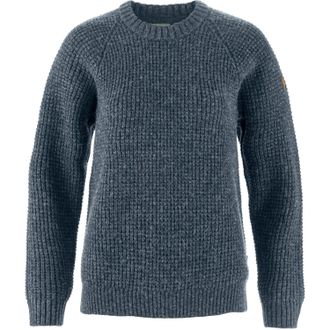 Fj&auml;llr&auml;ven Damen &Ouml;vik Waffle Knit Sweatshirt, Navy, XL