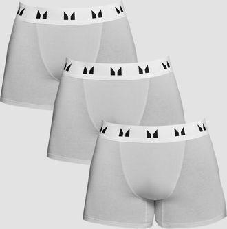 MyProtein Boxers MP pour hommes (lot de 3) - Gris chiné/Blanc - XS