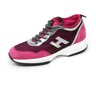 Hogan Interactive Lycra H Flock Fuchsia/Black Sneaker - - Shoes - Damen - Lila - 35 EU