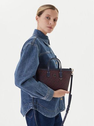 Tommy Hilfiger Handtasche Th Monoplay Le Nano Tote AW0AW17717 Dunkelblau