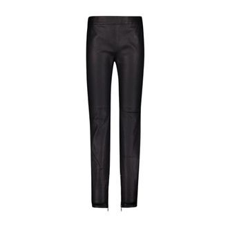 Givenchy Schwarze Lederleggings mit Rei&szlig;verschl&uuml;ssen - - Trousers - Damen - Schwarzk - L