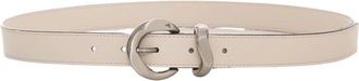 Emporio Armani Femme, Accessoires, Blanc, Taille: 80 CM Smooth Leather Belt