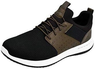 Skechers Delson-Camben Chaussures &agrave; Coupe Classique pour Homme, Noir/Marron, 43 EU