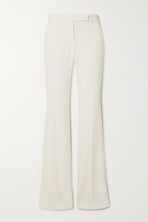 Alexander McQueen Bootcut-hose Aus Crêpe - Elfenbein