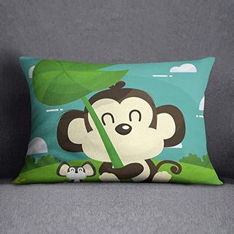 Questo Casa Dekorativer Kissenbezug, Kissenbezug, Heimdekoration, für Sofa, Café, Größe: 35 x 50 cm, entworfen und hergestellt in der Türkiye