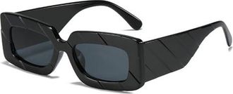 Generic Lunettes de soleil de luxe rétro pour femmes tendance gelée vert violet nuances UV400 lunettes de soleil dégradées tendance pour hommes, noir gris, su