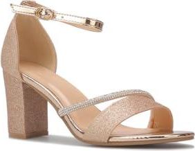 La Modeuse Sandales pailletées avec bride à strass