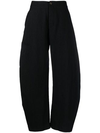 Uma Wang Hose mit weitem Schnitt - Schwarz