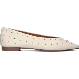 Stefano Lauran Wei&szlig;e Wildleder Ballerinas mit Schnallenverschluss - - Shoes - Damen - Beige - 39 EU