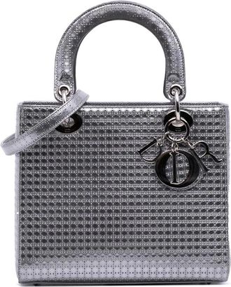 Dior Sac &agrave; main structur&eacute; doccasion - Femme - Pre-owned - Gris - Taille: ONE Size