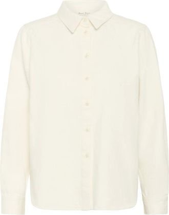 Part Two Femme, Blouses et Chemises, Beige, Taille: 44 FR Chemisier en denim avec surpiqûres contrastées