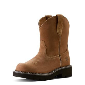Ariat Womens Fatbaby Slouch Western Boots in Crushed Peanut, B Medium Width, Size 37.5, by Ariat